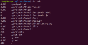 Linuxコマンドduの使い方と7つのオプション - ito
