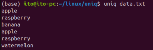 Linuxコマンドuniqの使い方と6つのオプション - ito